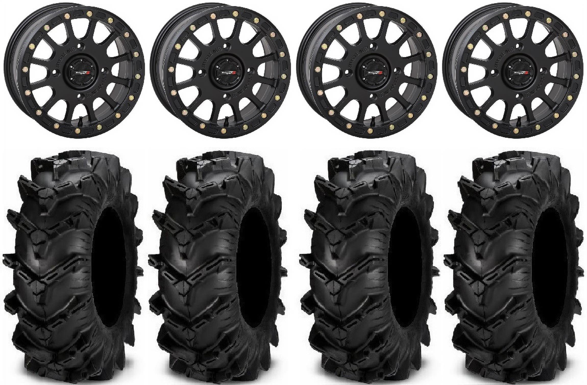 System 3 SB-5 Black 14" Wheels 27" Cryptid Tires Can-Am Commander ...
