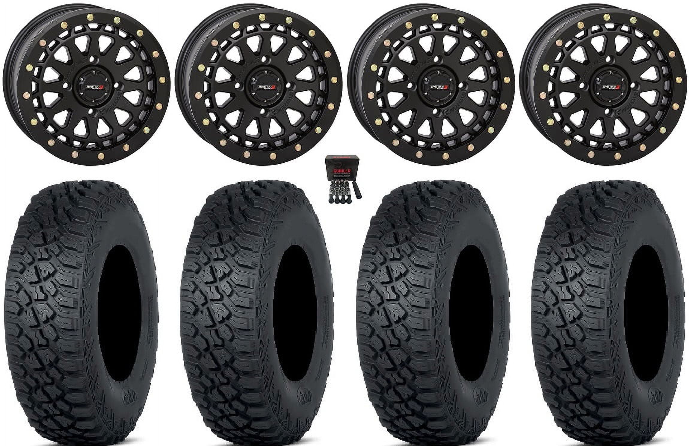 System 3 SB-6 15" Wheels Bk (4+3) 30" Tenacity XNR 8ply Tires ...