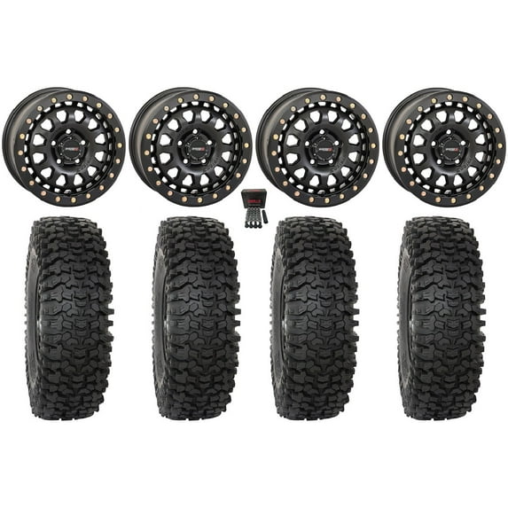 System 3 SB-6 15" Wheels Black (6+1) 32" RC500 Tires Polaris RZR Turbo ...