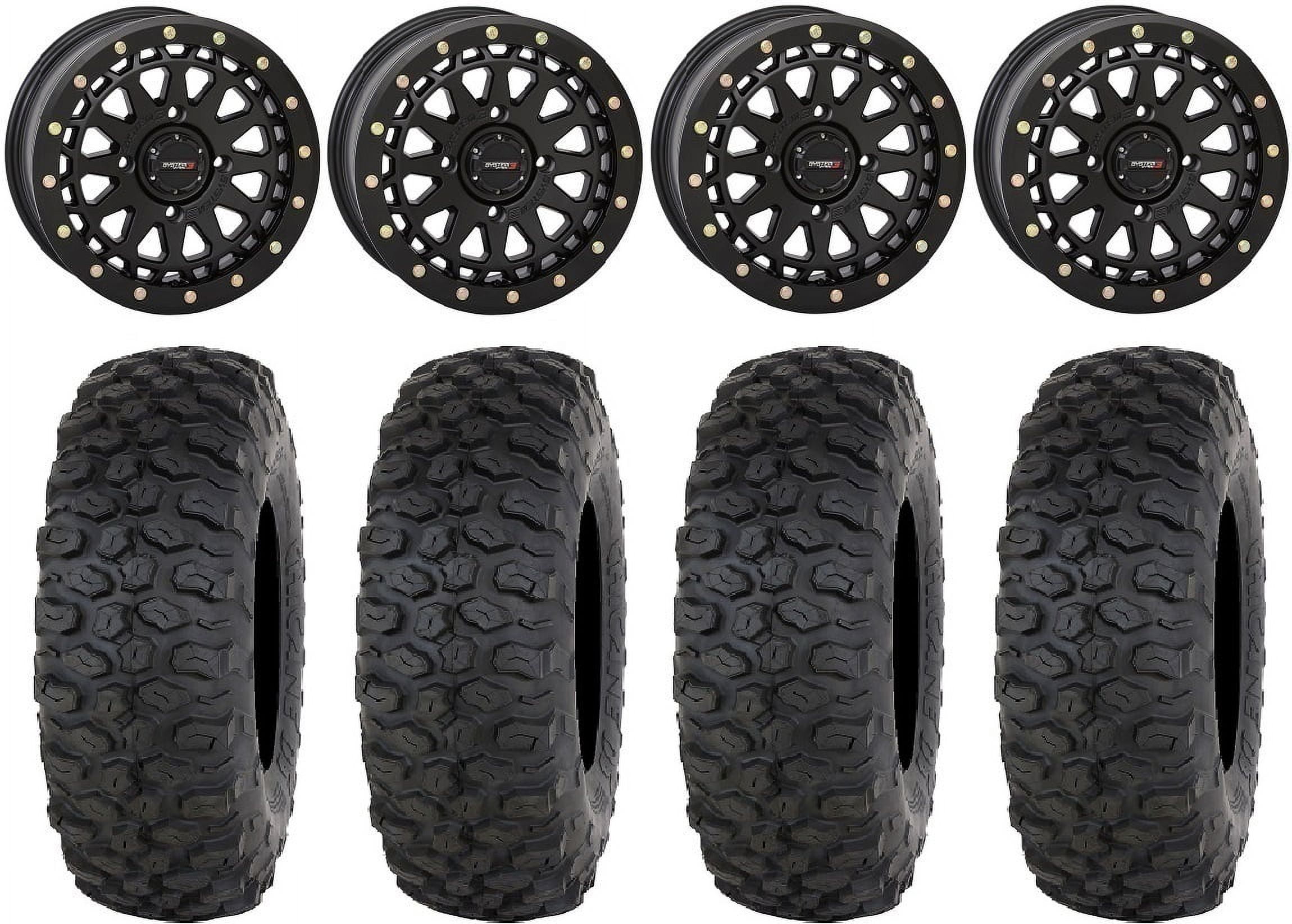 System 3 SB-6 15" Wheels Black (6+1) 35" Chicane DS Tires Can-Am ...