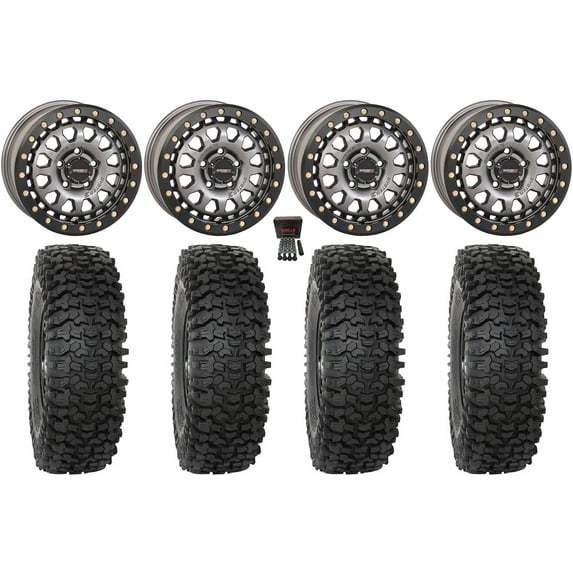 System 3 SB-6 15" Wheels Gm (6+1) 32" RC500 Tires Polaris RZR Turbo R ...