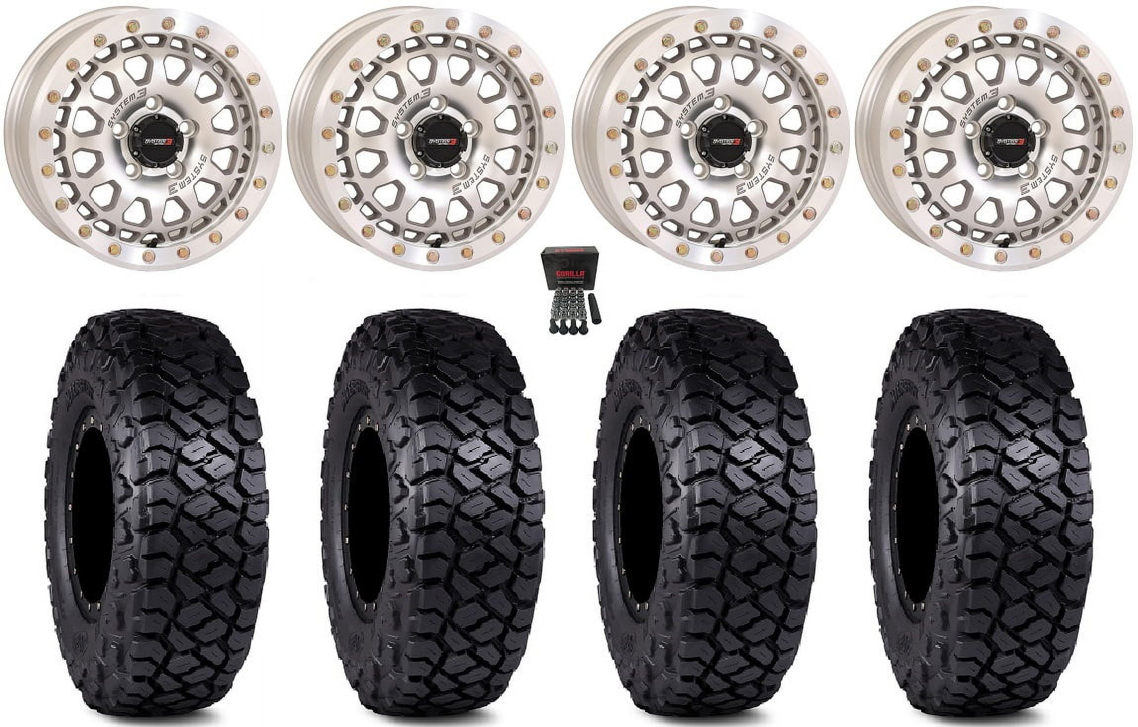 System 3 SB-6 15" Wheels Mh (6+1) 32" Intersect Tires Polaris RZR Turbo ...