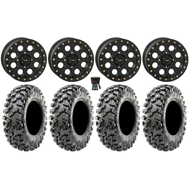 System 3 SB-7 14" Wheels Bk (4+3) 30" Carnivore R/T Tires Sportsman RZR ...
