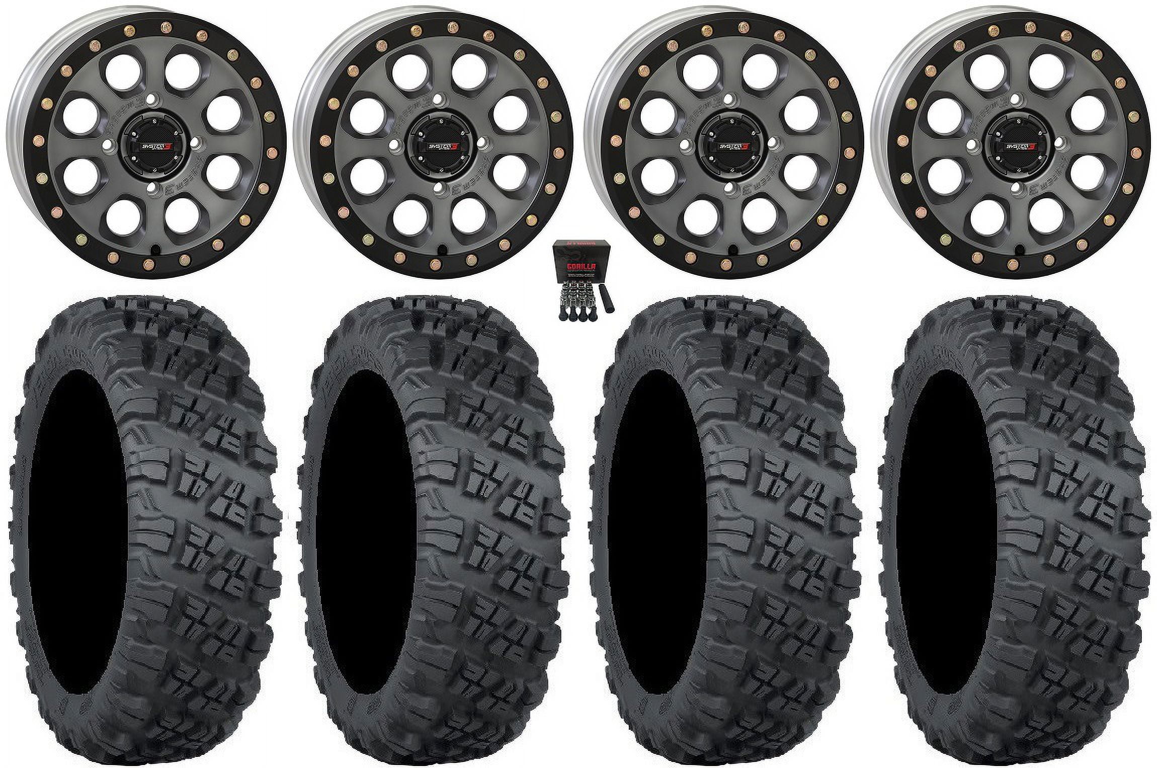 System 3 SB-7 14" Wheels Ti (4+3) 32" Versa Cross V3 Tires Can-Am ...