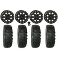 System 3 SB-7 15" Wheels Black (5+2) 37" RC500S Sticky Tires Polaris ...
