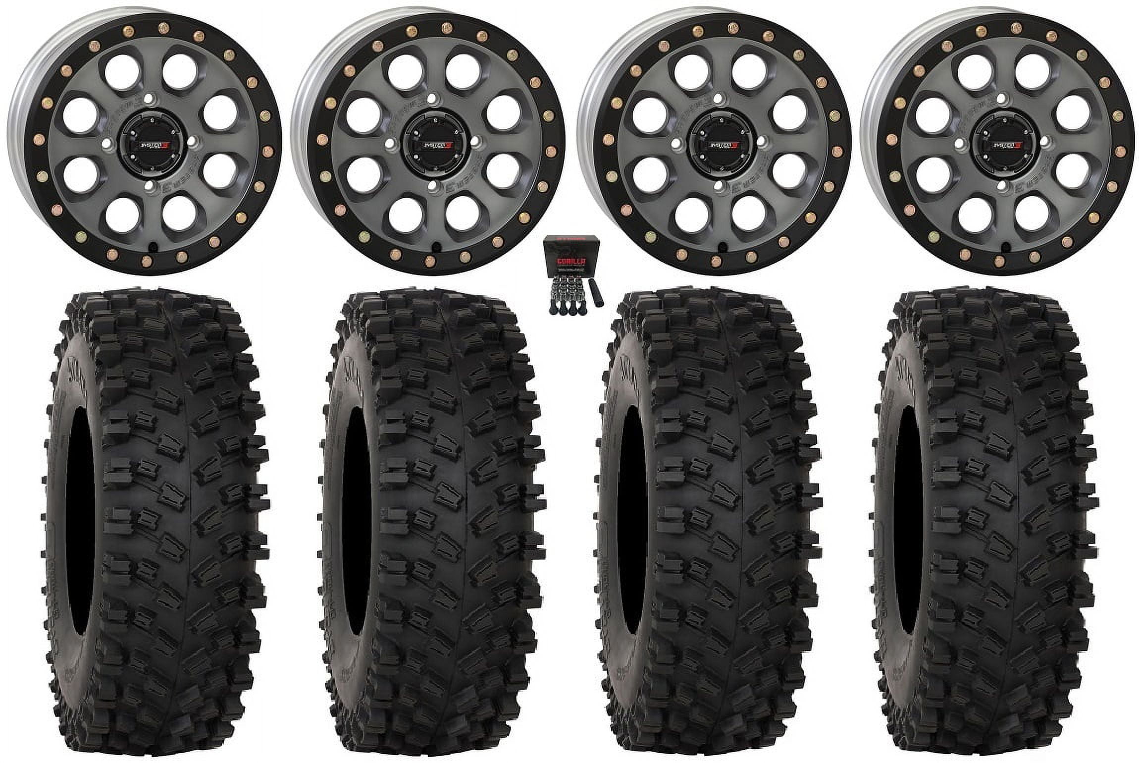 System 3 SB-7 15" Wheels Titanium (4+3) 35" ATX470 Tires Can-Am ...