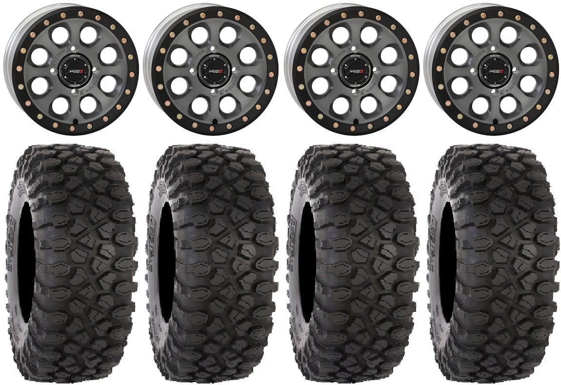 System 3 SB-7 15" Wheels Titanium (4+3) 35" XC450 Tires Can-Am ...
