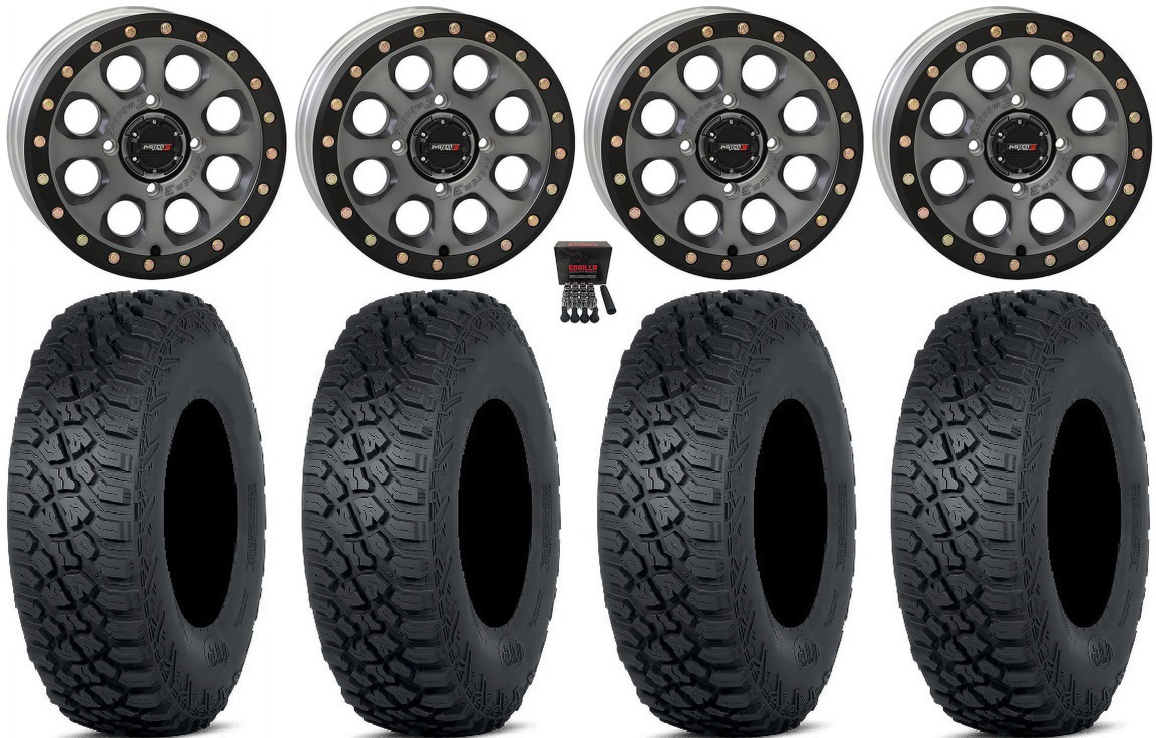 System 3 SB-7 15" Wheels Titanium (6+1/4+3) 35" Tenacity XNR Tires ...