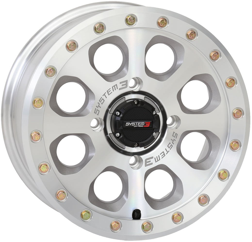 System 3 SB-7 Beadlock 15x10 Wide UTV Wheel - Machined (4/137) 5+5 ...