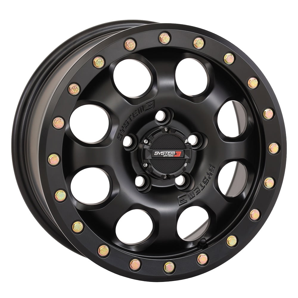 System 3 SB-7 Beadlock 15x7 UTV Wheel - Matte Black (5x4.5) 6+1 [15S3 ...