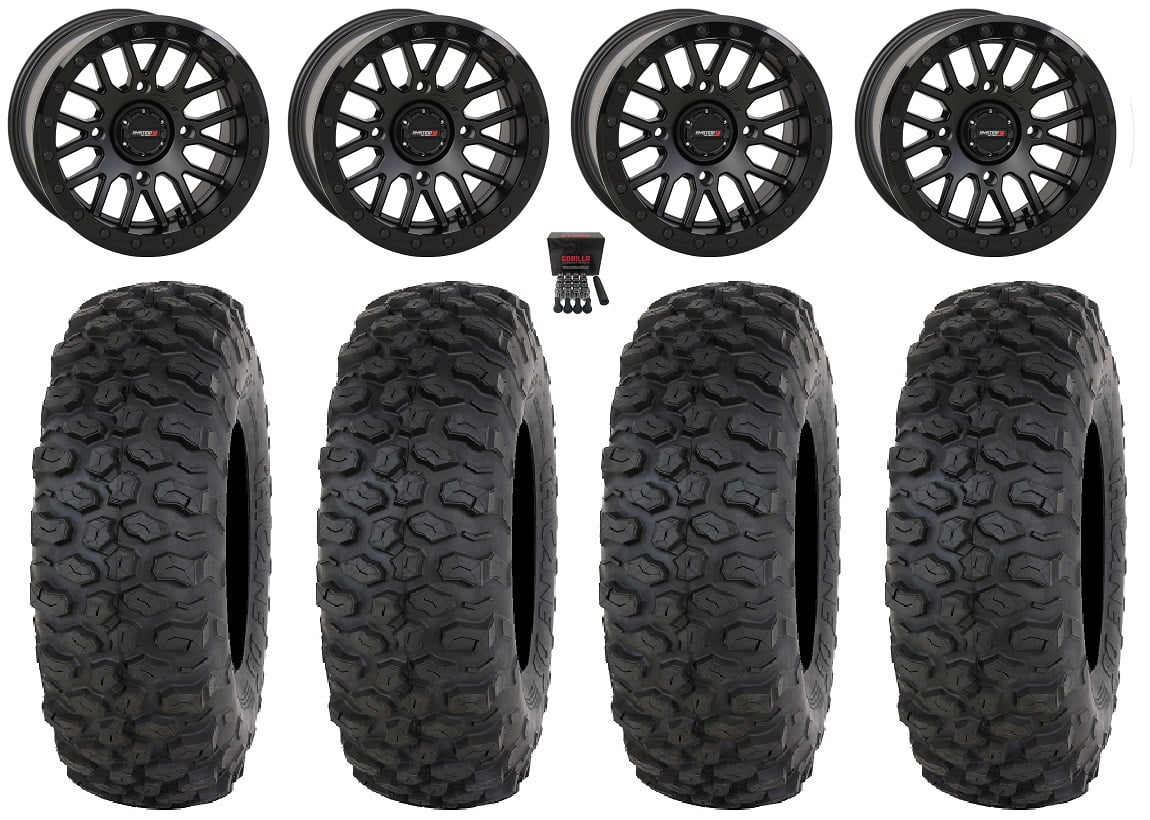 System 3 SB-9 Bdlk 15" Wheels Matte Bk 32" Chicane DS Tires Can-Am ...