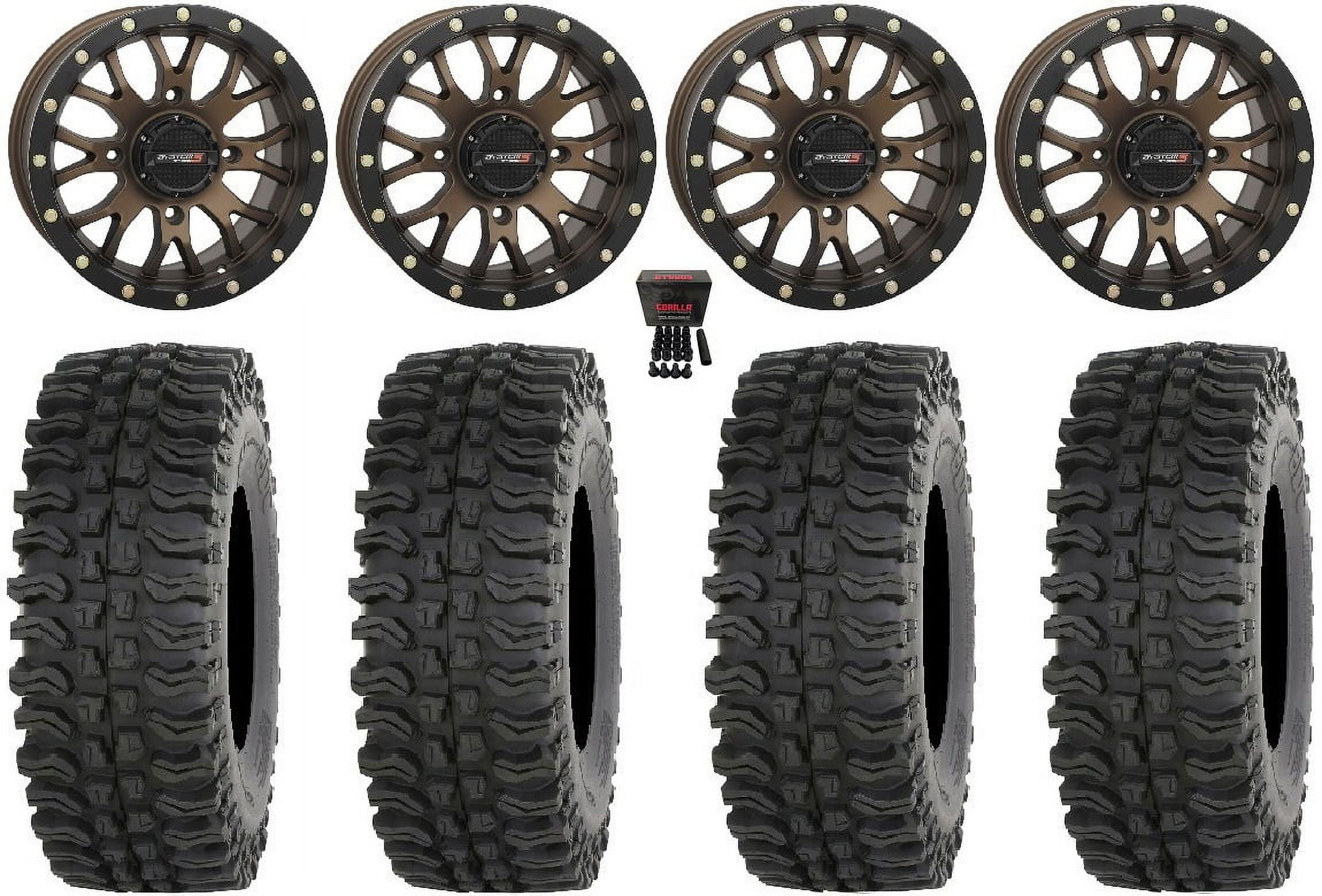 System 3 ST-3 14" Wheels Bronze 27" BDC Tires Sportsman RZR Ranger ...