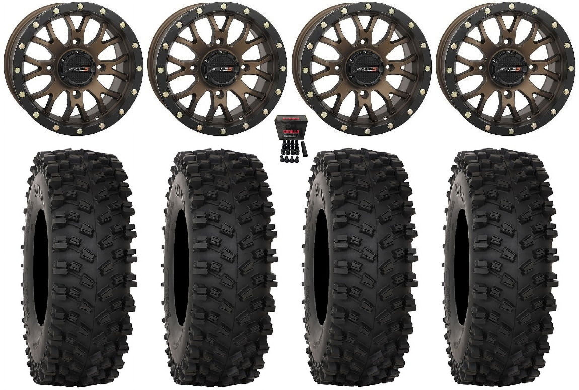 System 3 ST-3 14" Wheels Bronze 30" ATX470 Tires Yamaha Viking ...