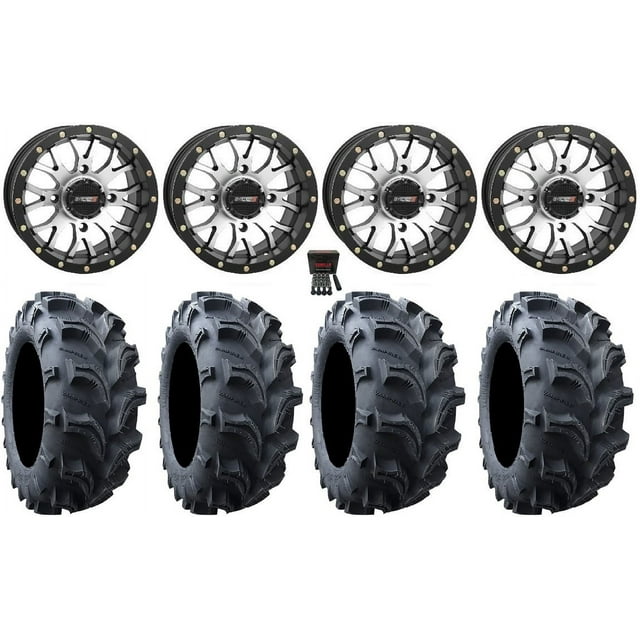 System 3 ST-3 14" Wheels Machined 27" Vampire II Tires Honda Rincon ...