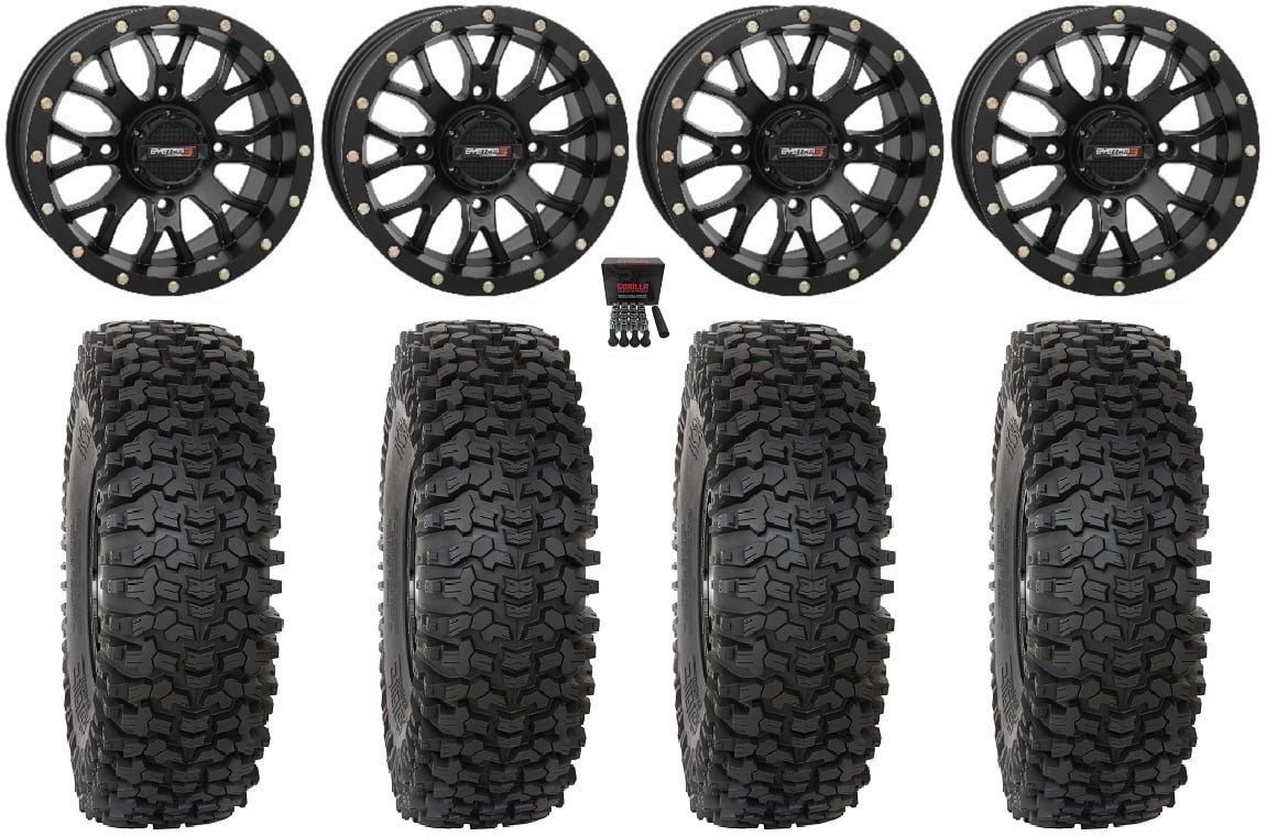 System 3 ST-3 15" Wheels Black 32" RC500 Tires Can-Am Commander ...