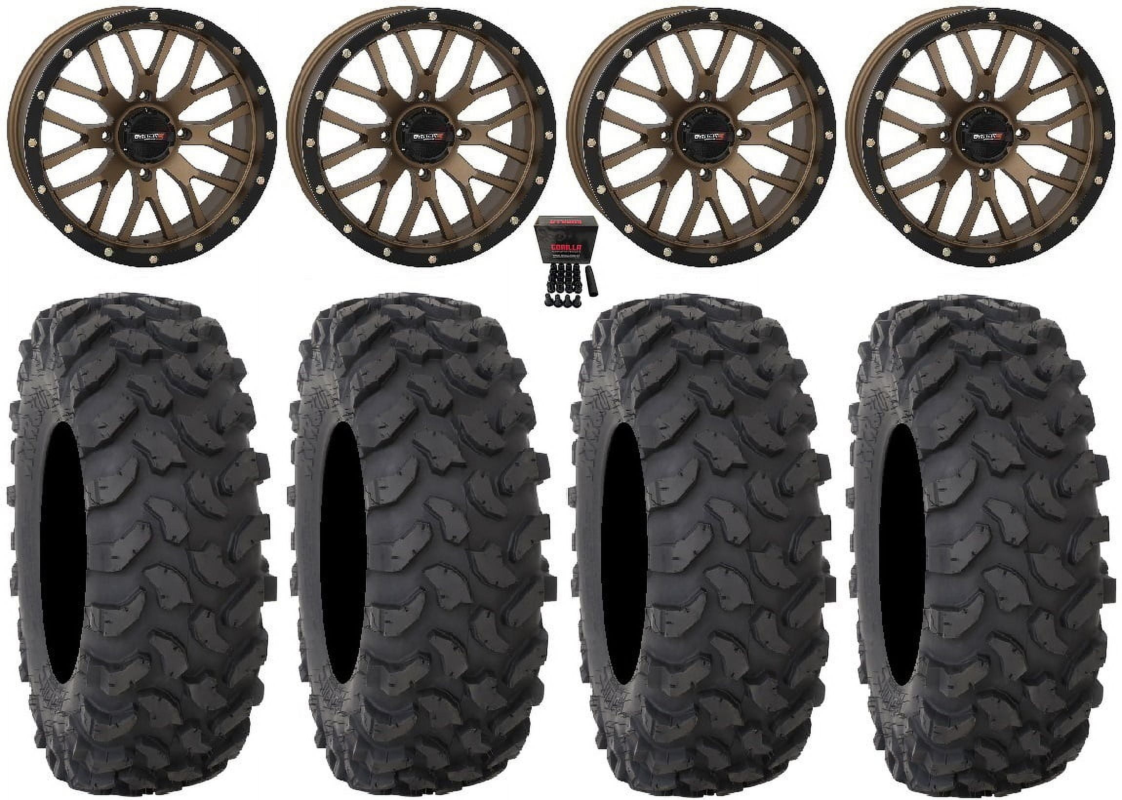System 3 ST-3 18" Wheels Bronze 35" XTR370 Tires Can-Am Commander ...