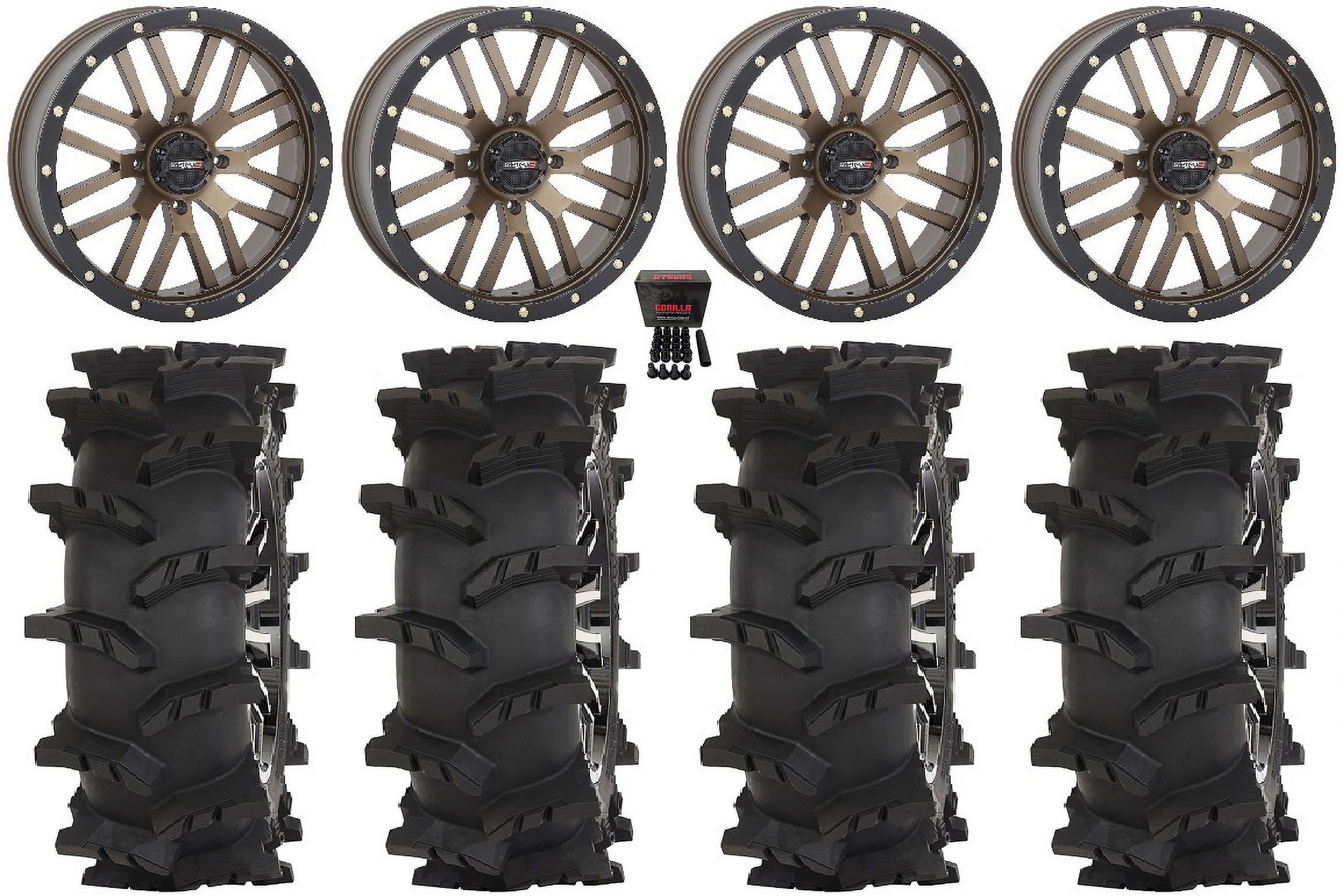 System 3 ST-3 20" Wheels Bronze 35" Outlaw Max Tires Can-Am Commander ...