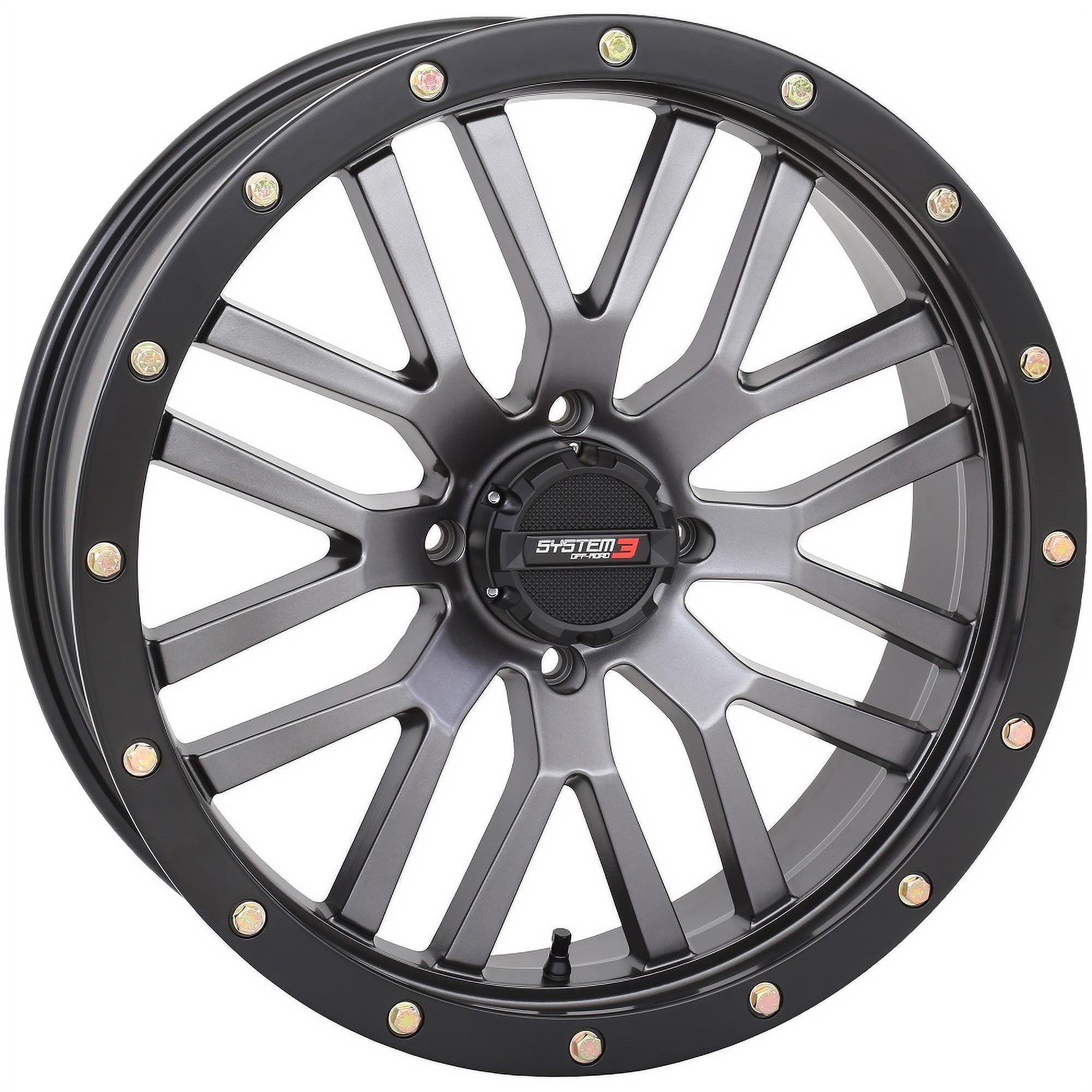 System 3 ST-3 20x6.5 ATV/UTV Wheel - Gunmetal (4/156) 4+2.5 [20S3-1556 ...