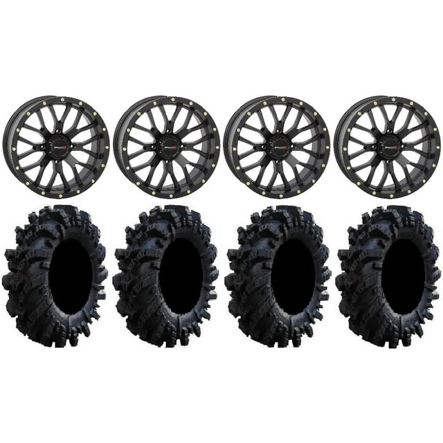 System 3 ST-3 Black 18" Wheels 36" Intimidator Tires Sportsman RZR ...