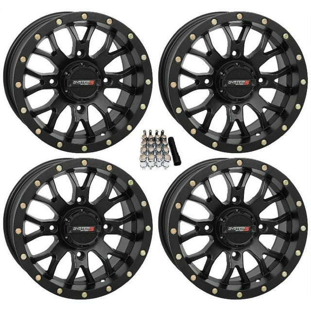System 3 ST-3 Black UTV Wheels 15" Polaris RZR 1000 XP / Ranger XP 900/ ...