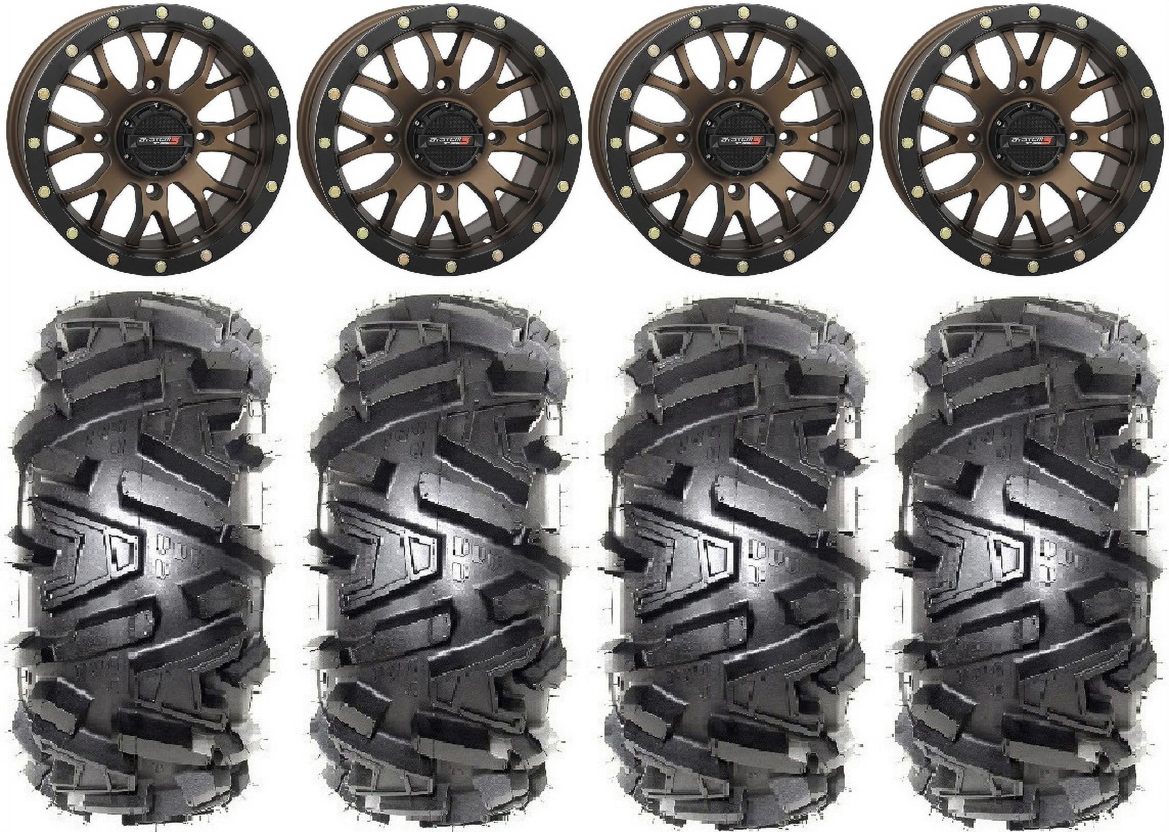 System 3 ST-3 Bronze 14" Wheels 27" Moto MTC Tires Yamaha Viking ...