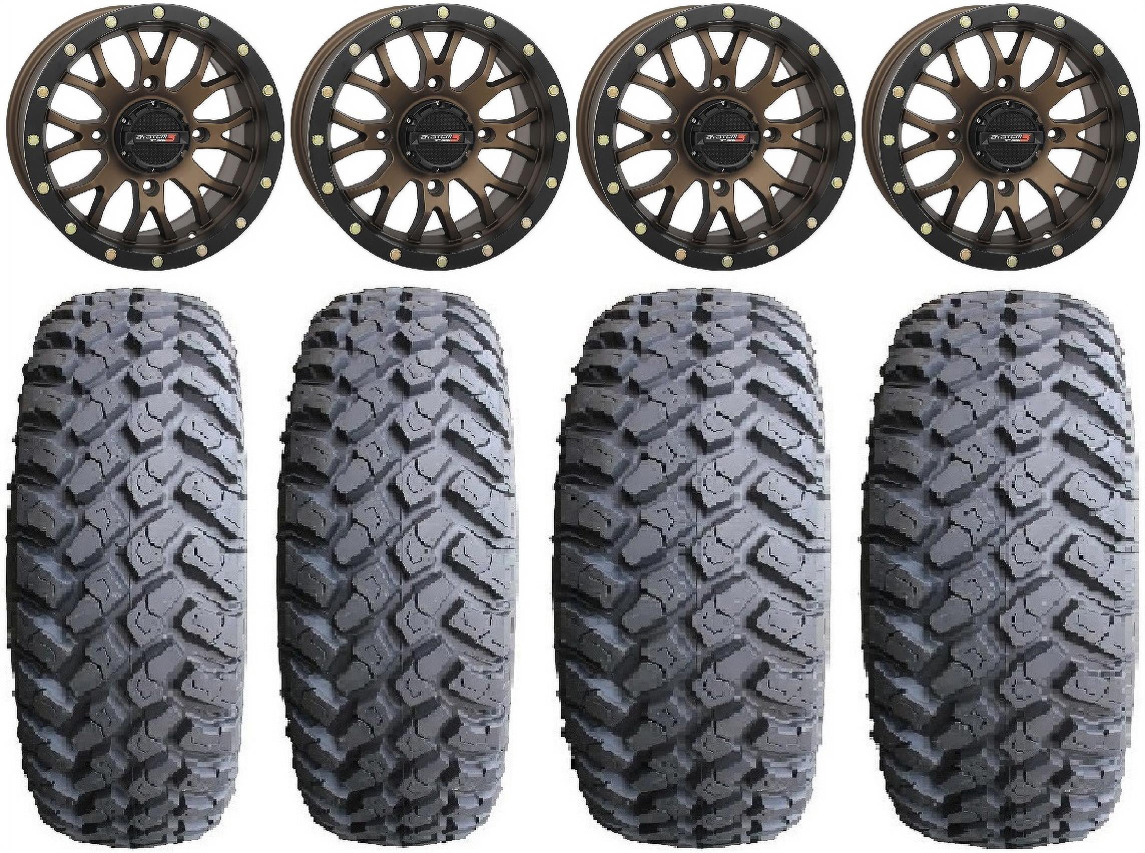 System 3 ST-3 Bronze 14" Wheels 27" MotoHammer Tires Yamaha Viking ...