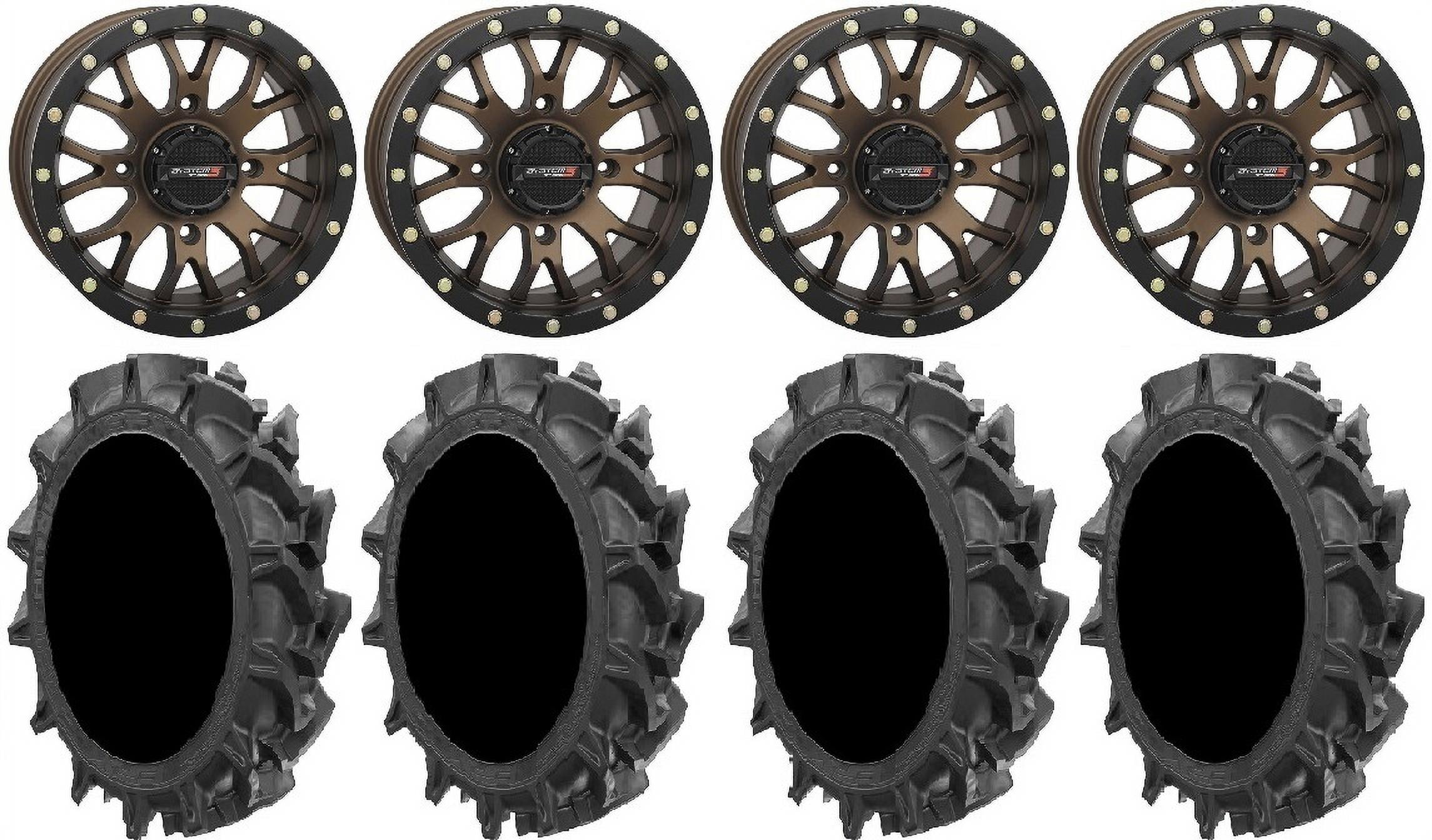 System 3 ST-3 Bronze 14" Wheels 28" MotoHavok Tires Yamaha Viking ...