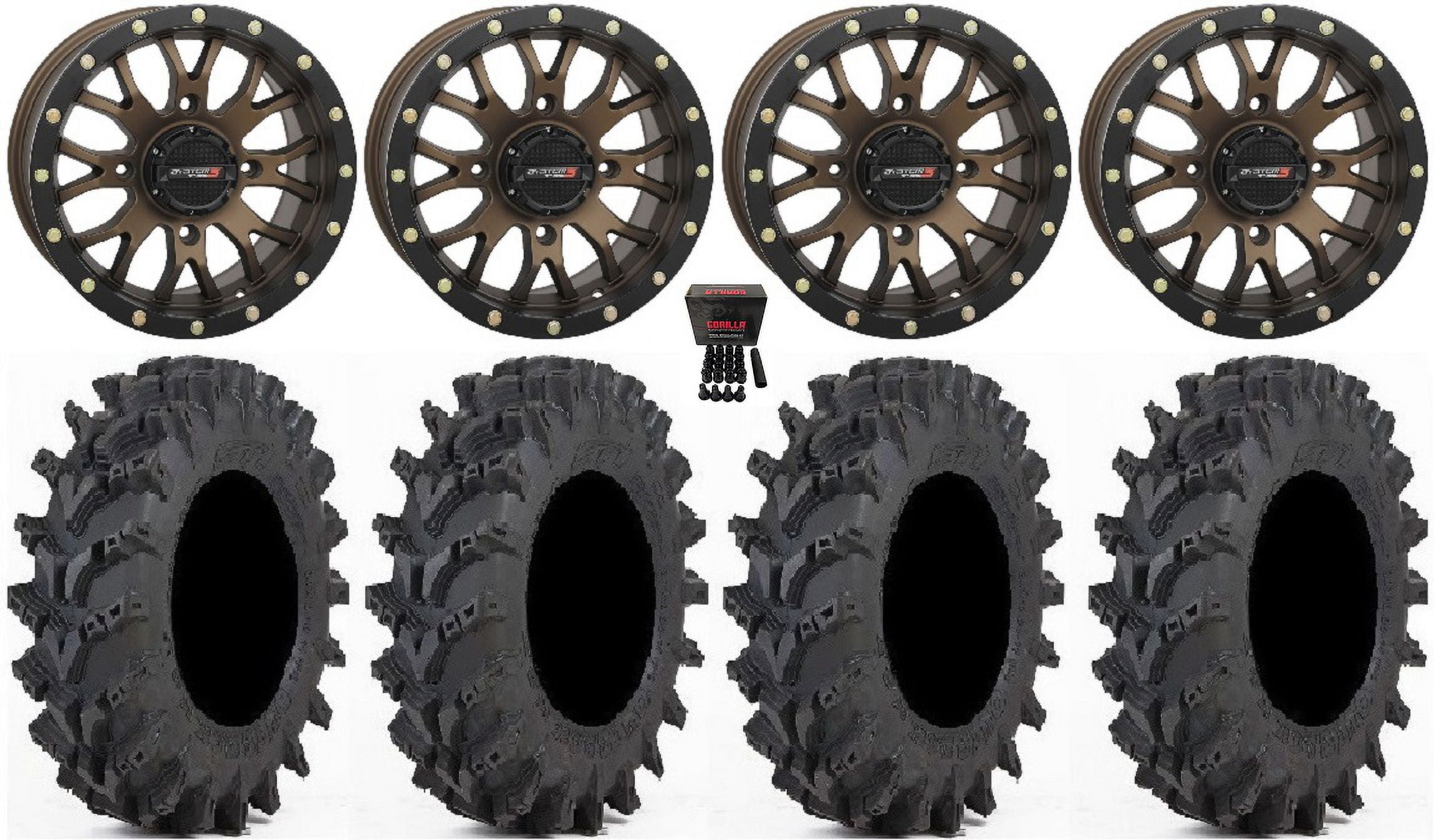 System 3 ST-3 Bronze 14" Wheels 30" Outback Max Tires Polaris RZR XP ...