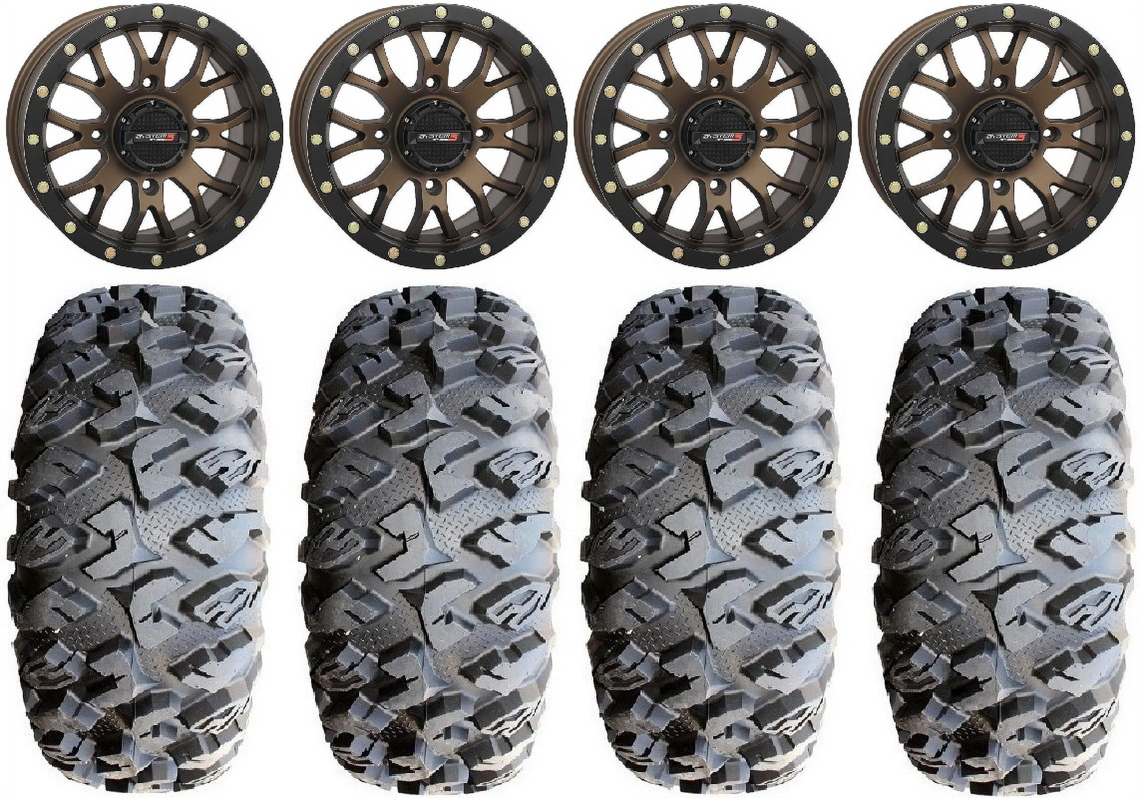 System 3 ST-3 Bronze 14" Wheels 32" MotoClaw Tires Yamaha Viking ...