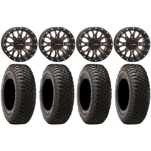 System 3 ST-3 Bronze 15" Wheels 32" BFG KM3 Tires Can-Am Commander ...