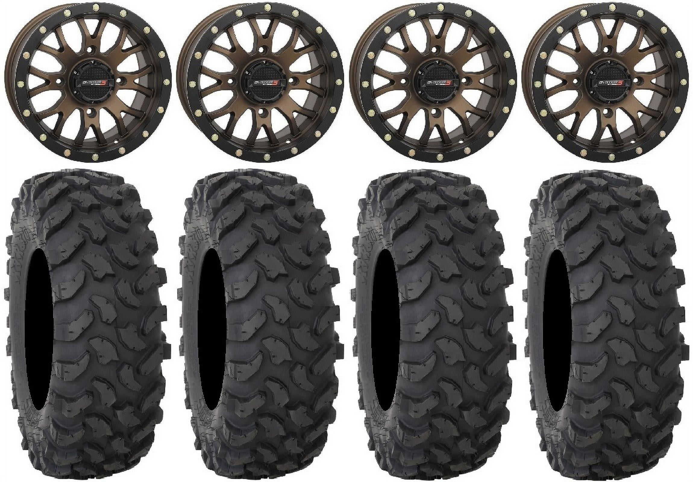 System 3 ST-3 Bronze 15" Wheels 32" XTR370 Tires Sportsman RZR Ranger ...
