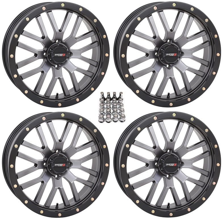 System 3 ST-3 Gunmetal ATV Wheels 20" Can-Am Commander Maverick ...