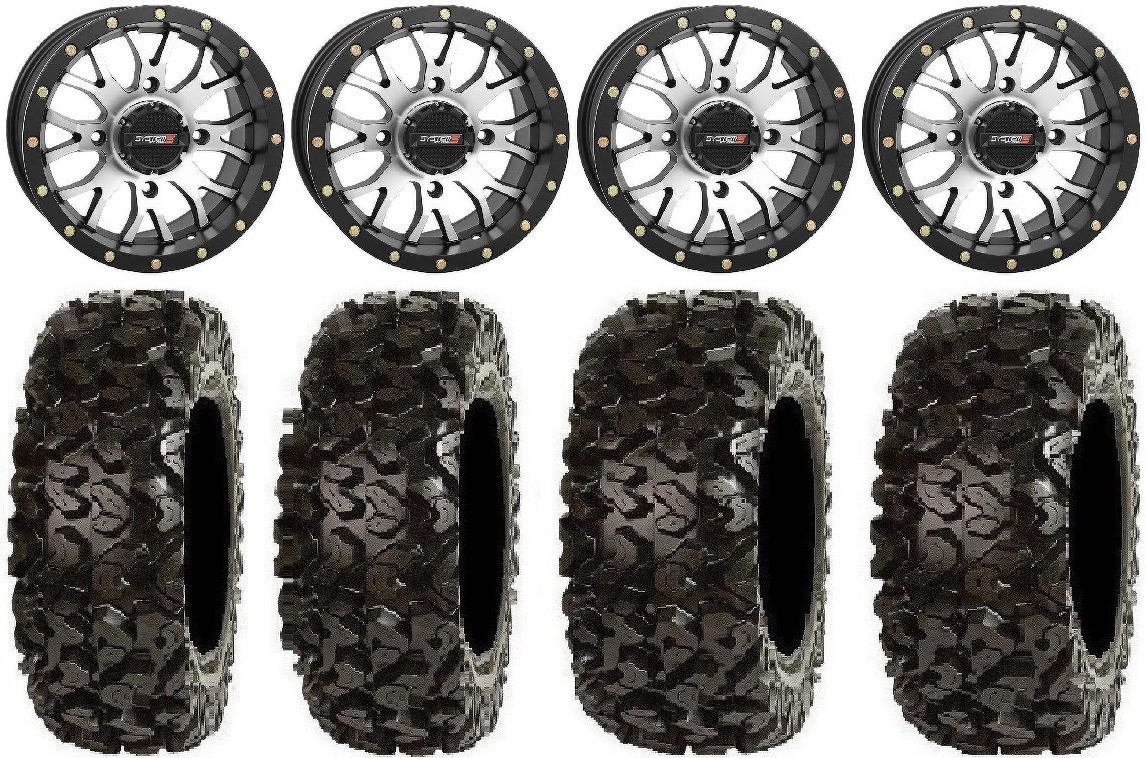 System 3 ST-3 Machined 14" Wheels 26" Rip Saw Tires Can-Am Commander ...