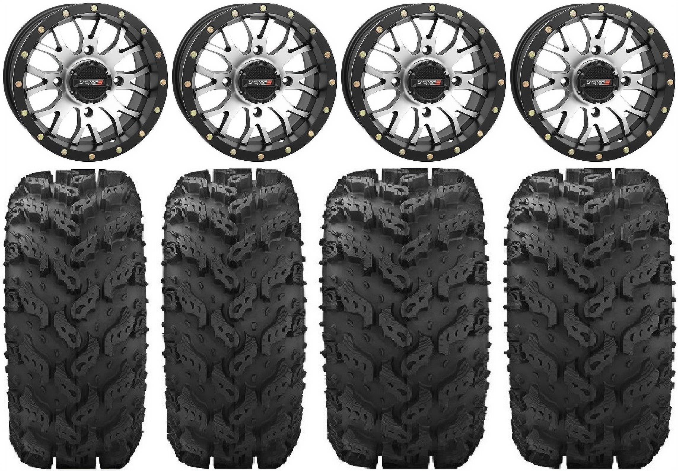 System 3 ST-3 Machined 14" Wheels 27" Reptile Tires Yamaha Viking ...