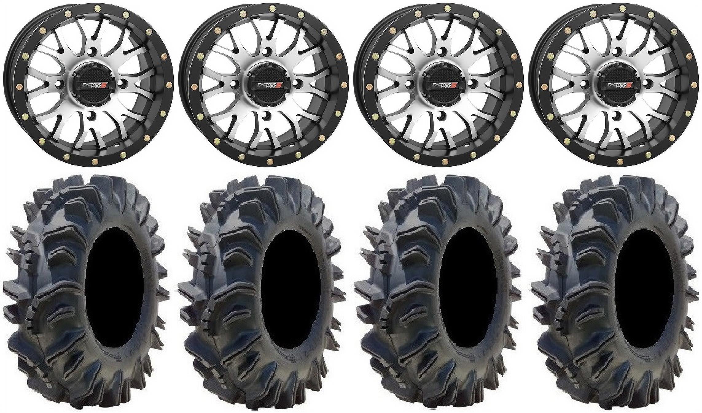 System 3 ST-3 Machined 14" Wheels 32" Terminator Tires Yamaha Viking ...