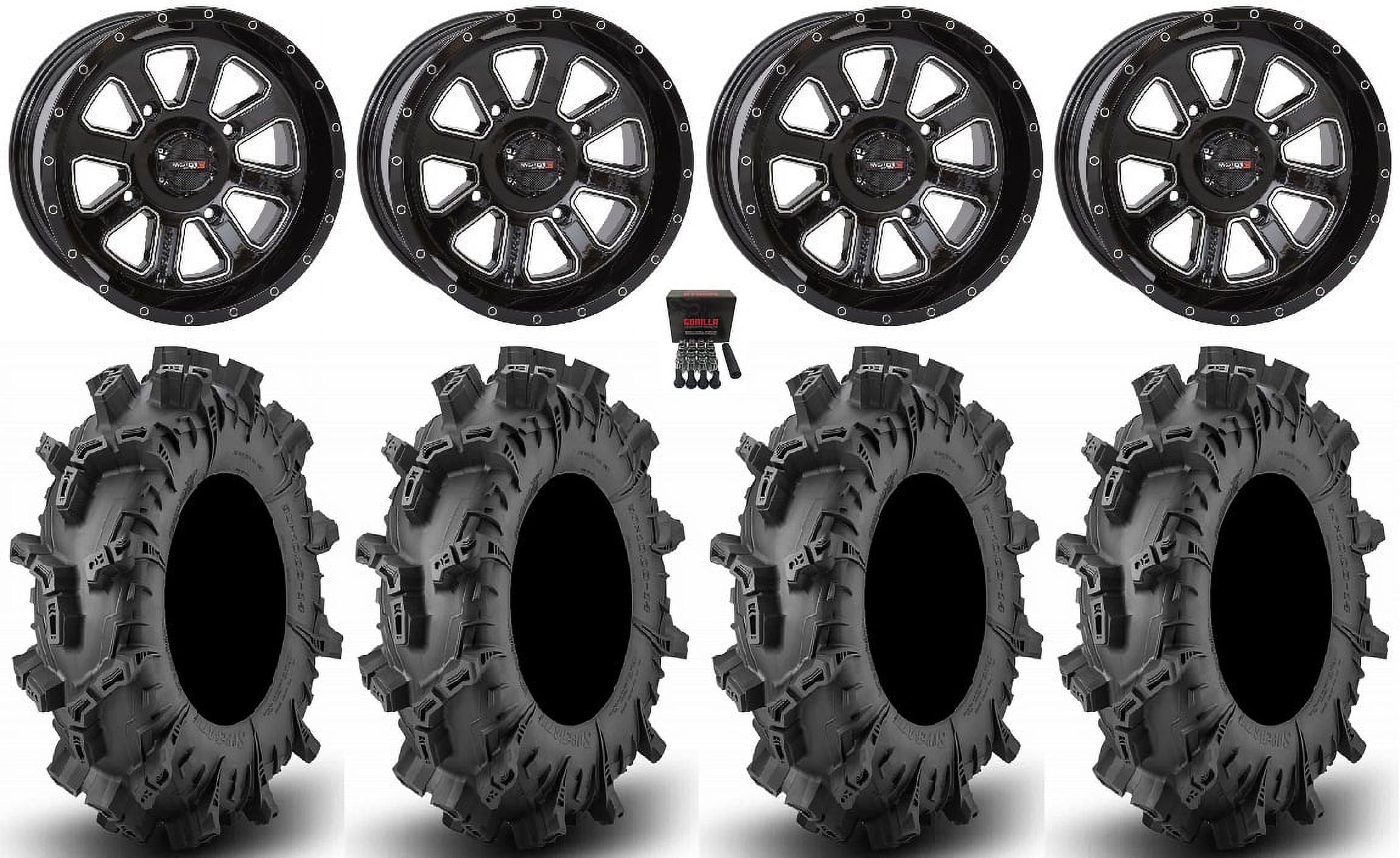 System 3 ST-4 14" Wheels Bk 30" Terminator Max Tires Sportsman RZR ...