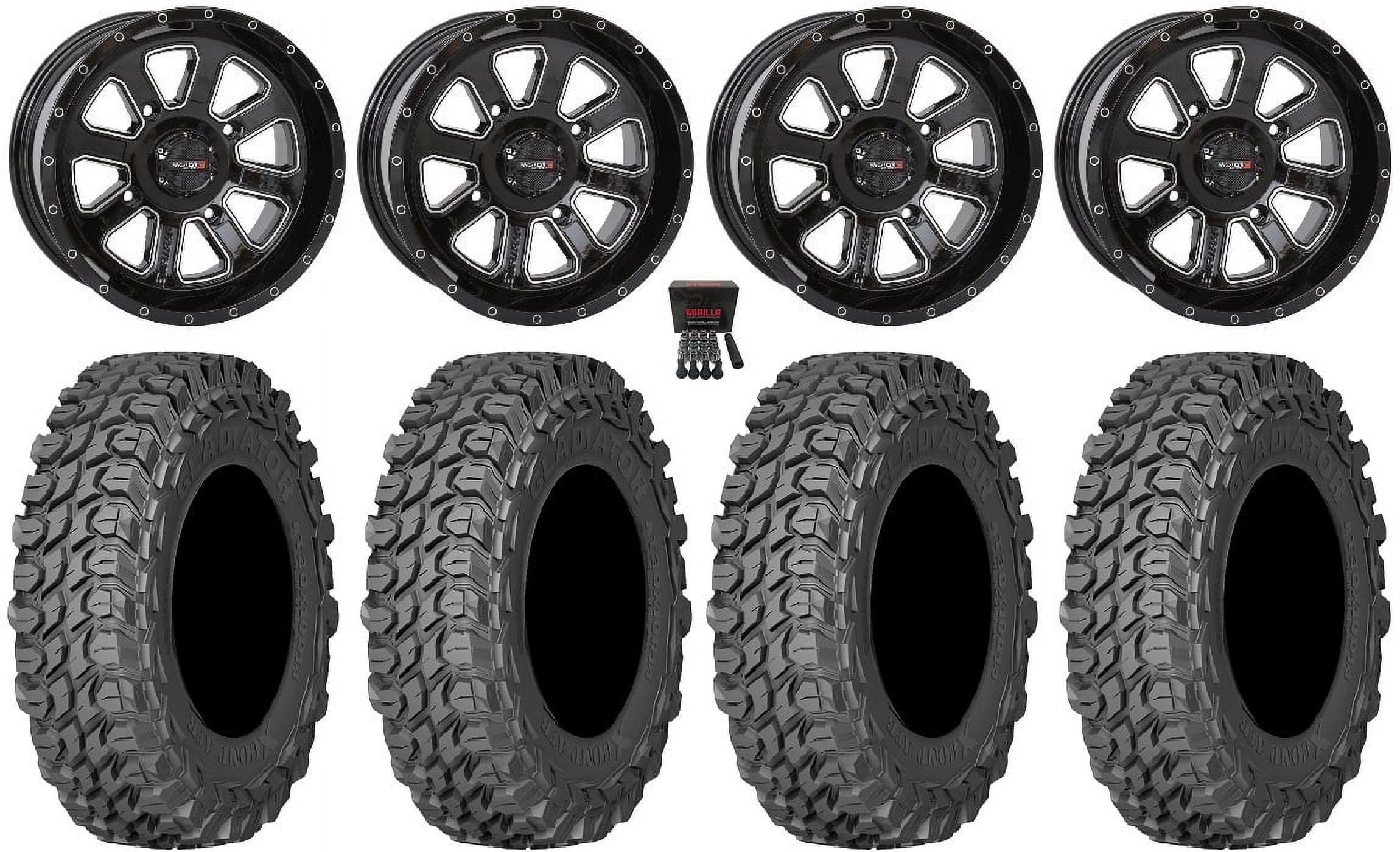 System 3 ST-4 14" Wheels Black 32" X Comp ATR Tires Sportsman RZR ...