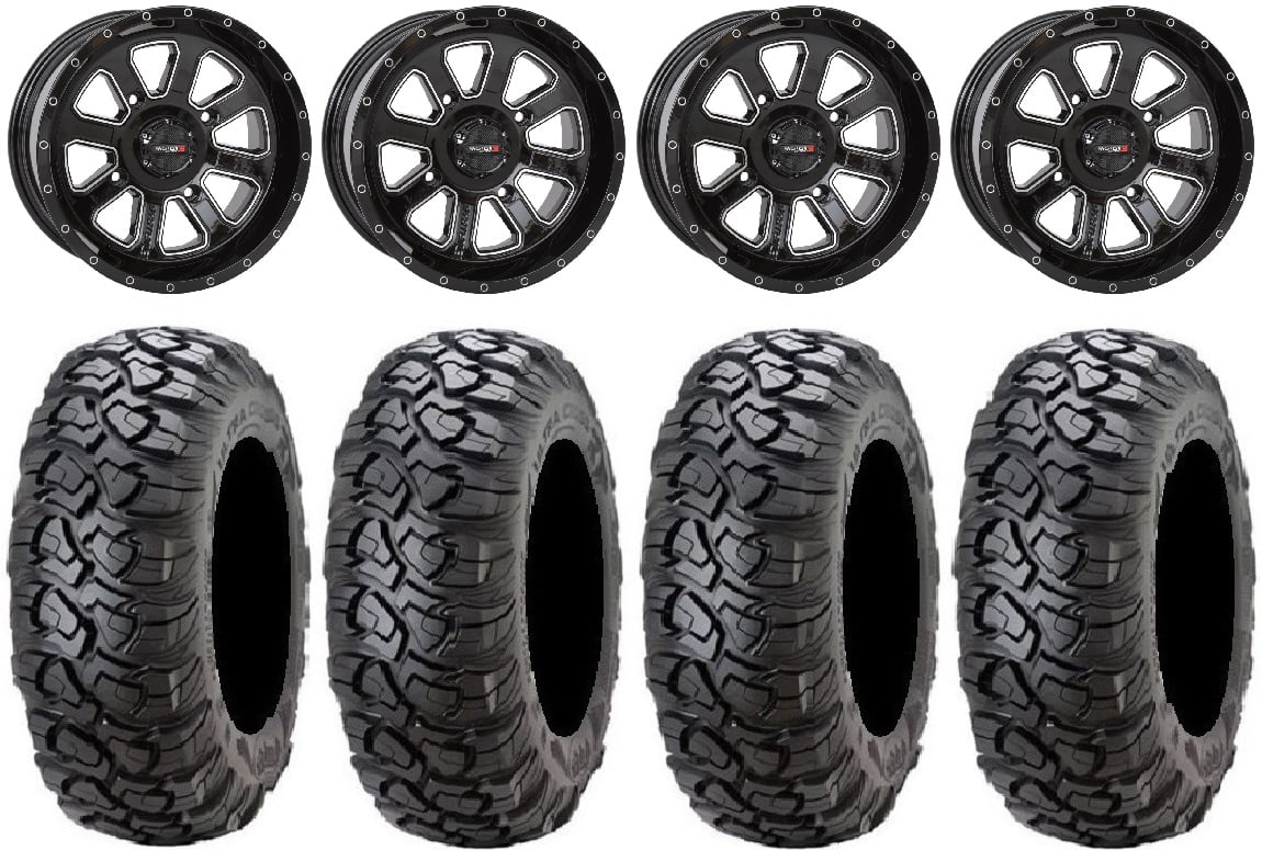 System 3 ST-4 Black 14" Wheels 30" Ultracross Tires Yamaha Viking ...