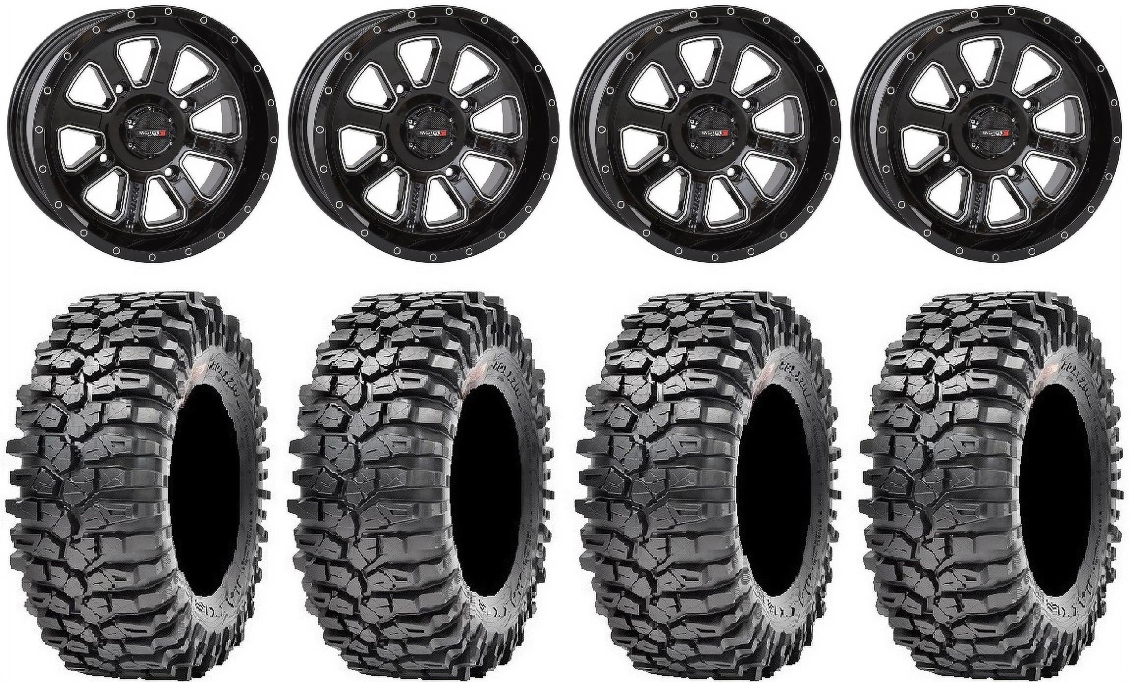 System 3 ST-4 Black 14" Wheels 32" Roxxzilla Tires Yamaha Viking ...
