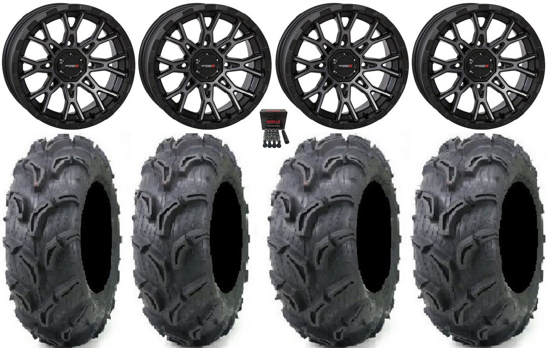 System 3 ST-6 12" Wheels Dark Tint 25" Zilla Tires Honda Foreman ...