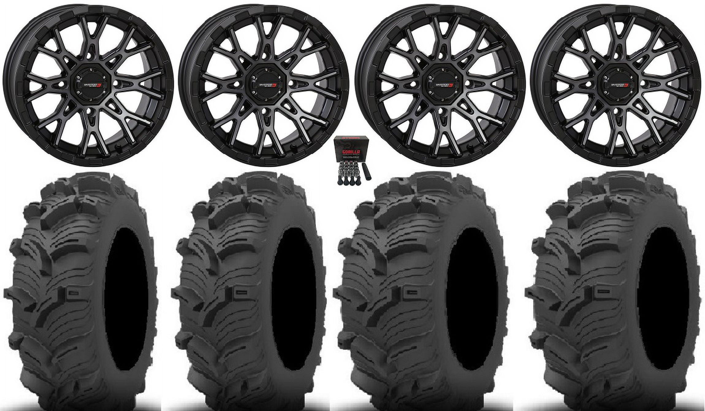 System 3 ST-6 12" Wheels Dt 25" Executioner Tires Honda Foreman Rancher ...