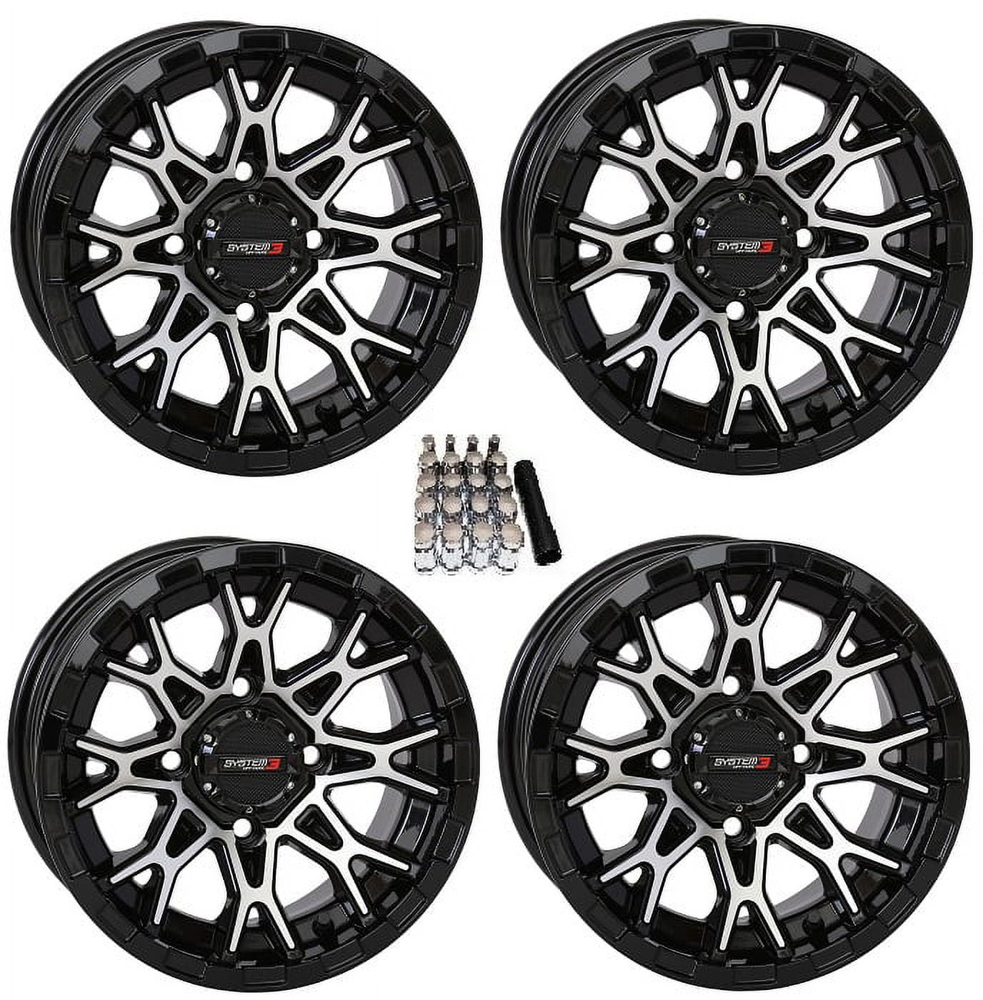 System 3 ST-6 14" Wheels Black Polaris RZR 1000 XP / Ranger XP 900/1000 ...