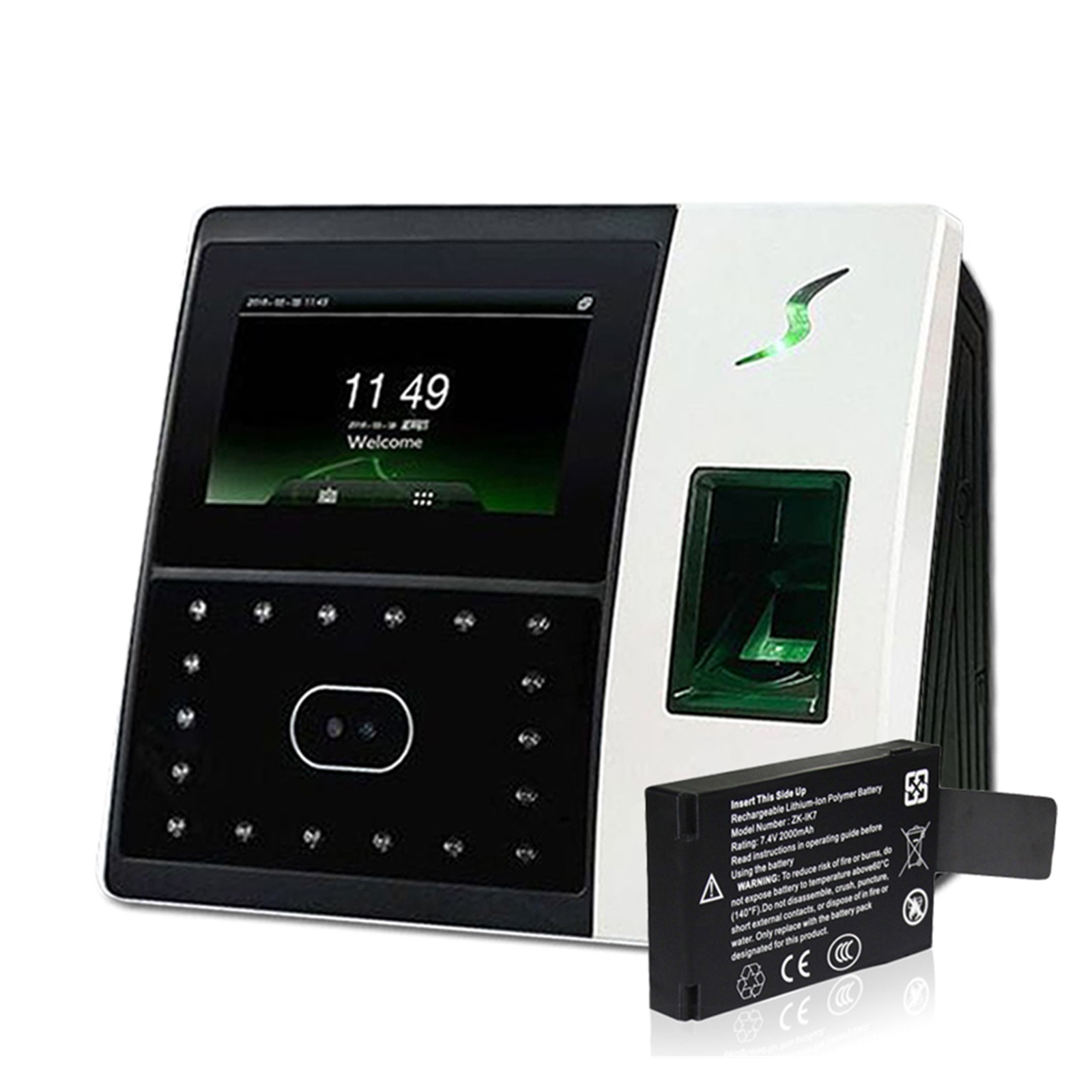 System Face And Fingerpint Access Control System With Backup Battery USB TCP/IP Fingerprint Time ...