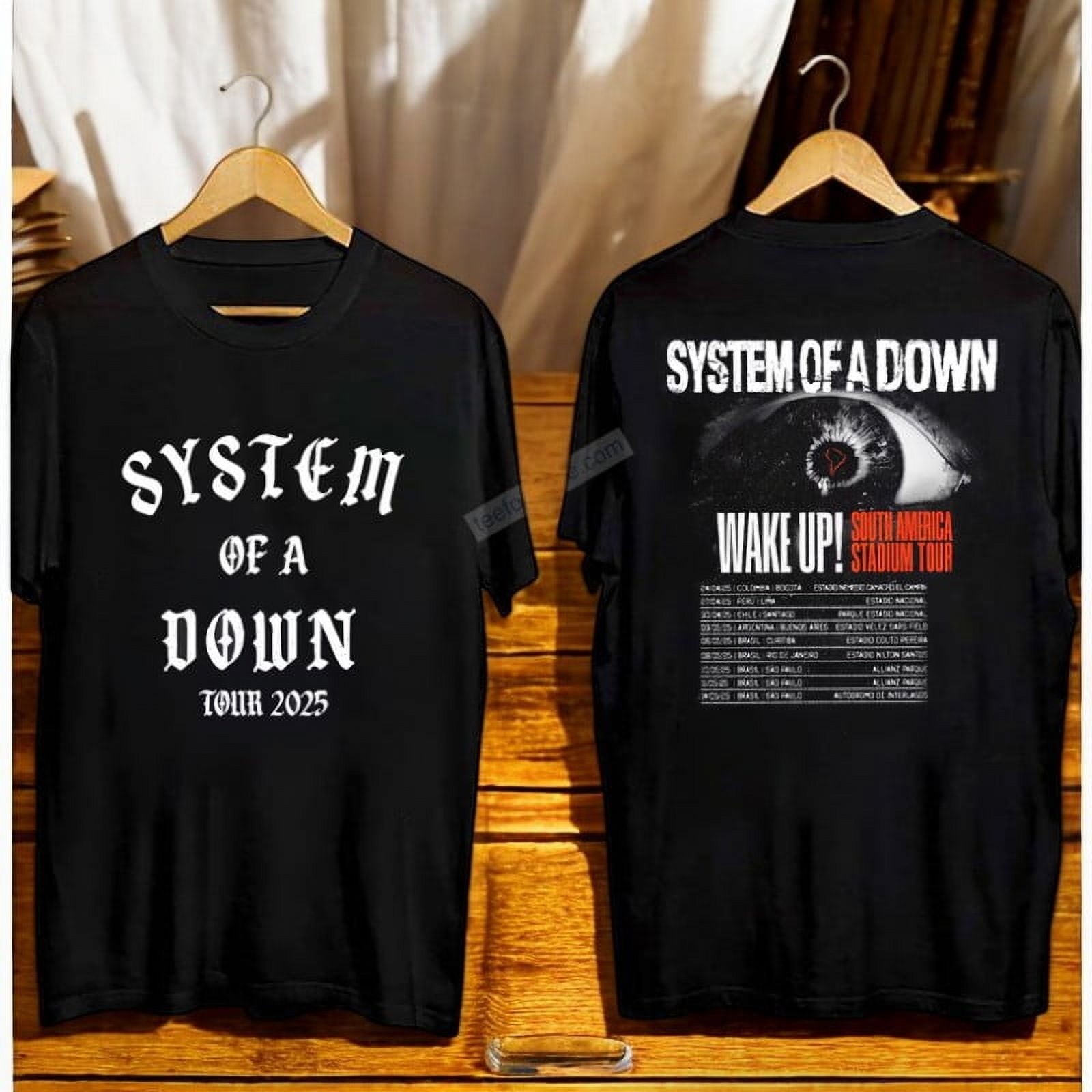 System Of A Down South America Stadium Tour 2025 Shirt,Sand Color,Size ...