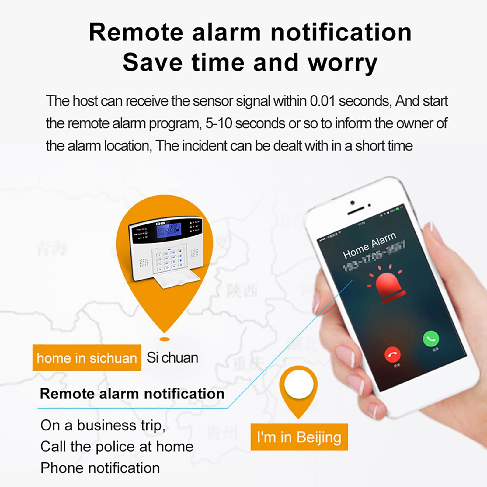 System Security Alarm System Kit Support 8 Wireless Remote Controller ...