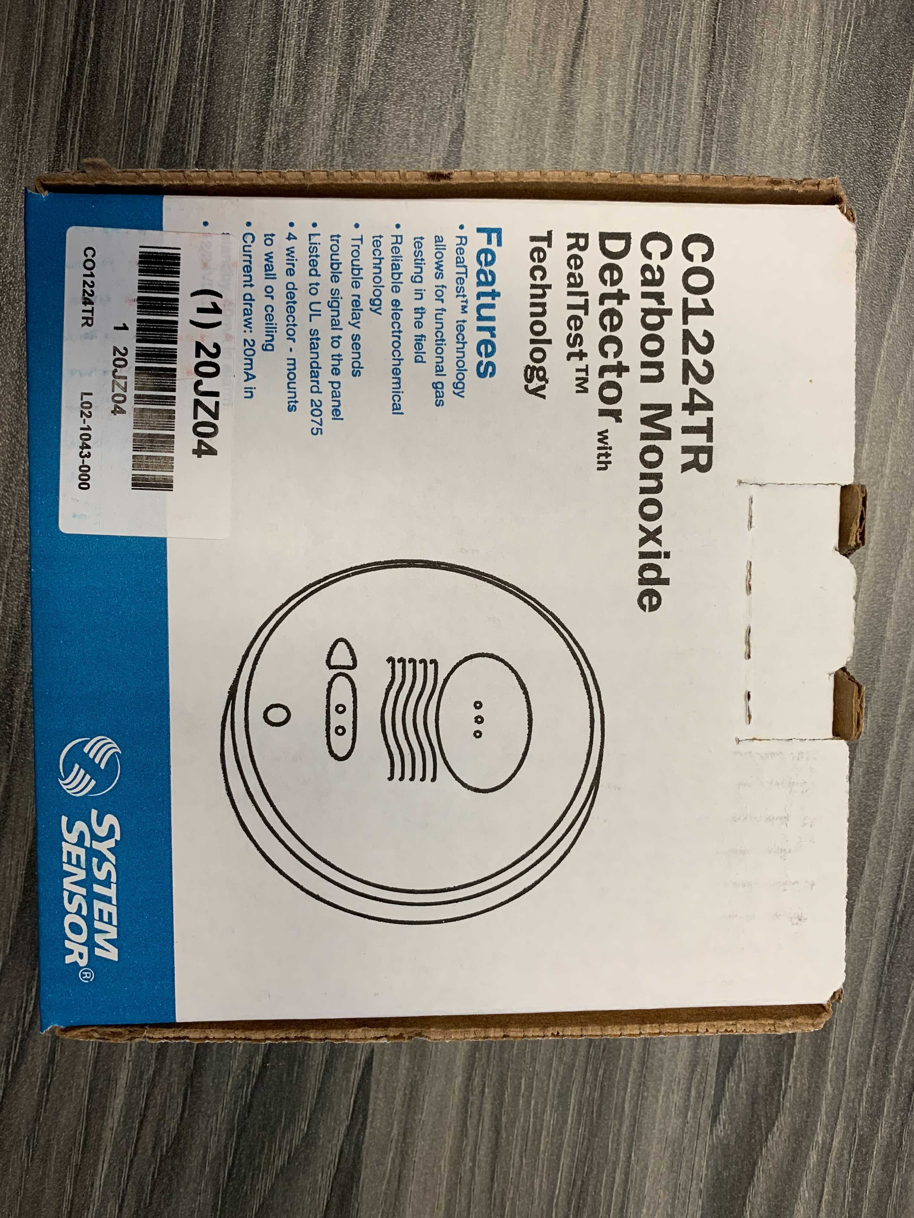 System Sensor CO1224TR Carbon Monoxide Detector, 12/24 Volt, 6-Wire ...