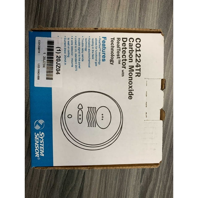 System Sensor CO1224TR Carbon Monoxide Detector, 12/24 Volt, 6-Wire ...