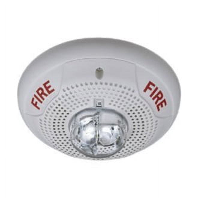 System Sensor SPSCW Round Ceiling Mount Speaker Strobe, 24-Vdc, White ...