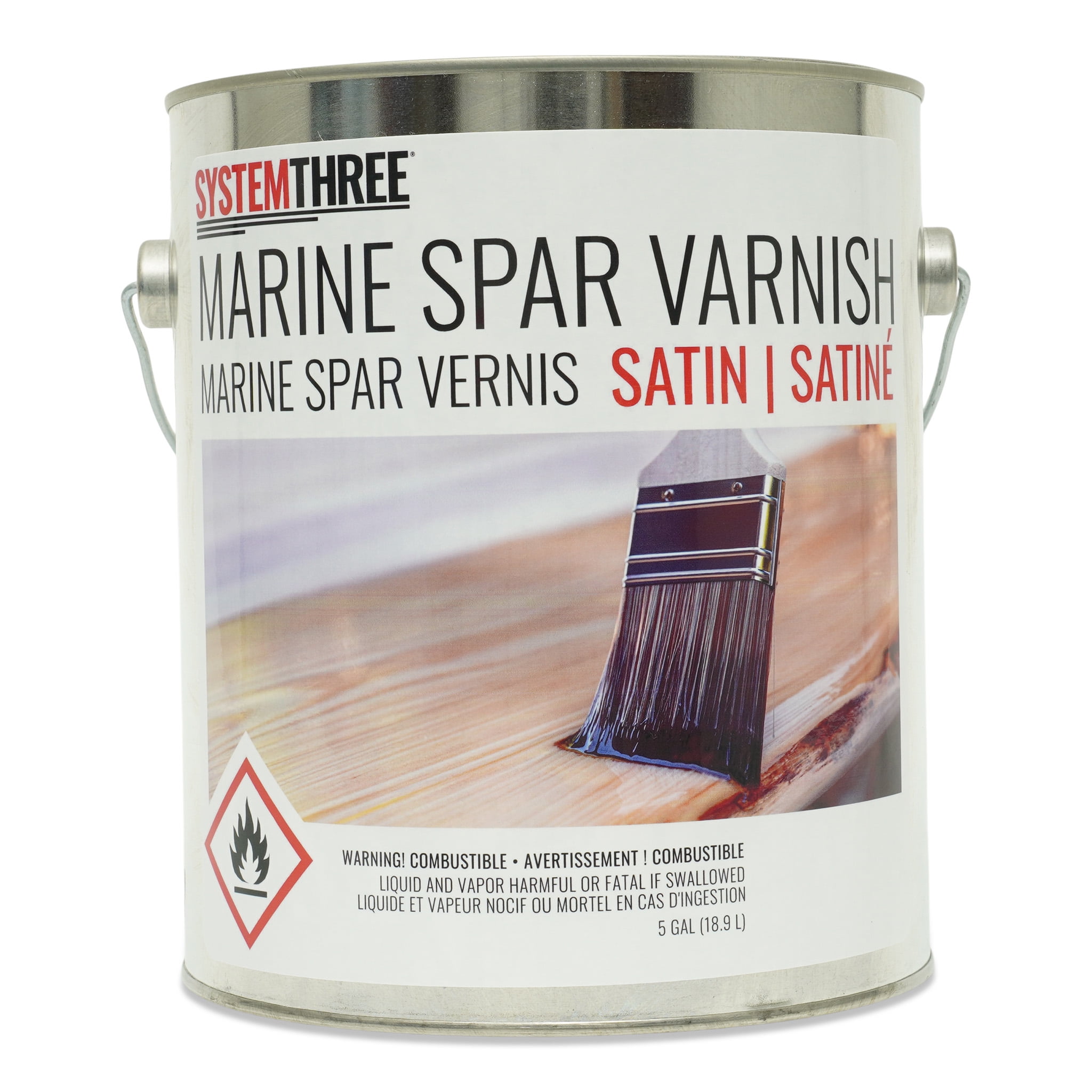 System Three Marine Spar Varnish, Satin, Gallon - Walmart.com