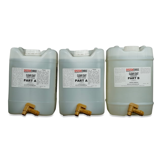 System Three Clear Coat, 15-Gallon Kit - Walmart Business Supplies
